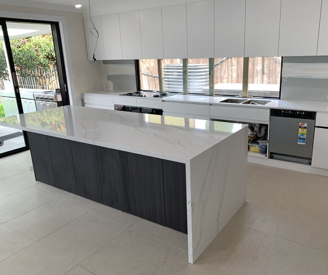 Talostone Calacatta Gold stone kitchen bench-top - SCY Top Stone Sydney